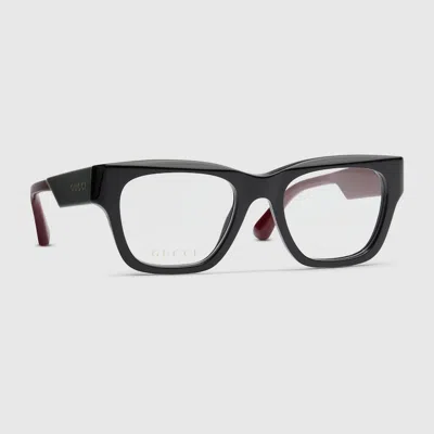 Gucci Square Optical Frame In Black | ModeSens