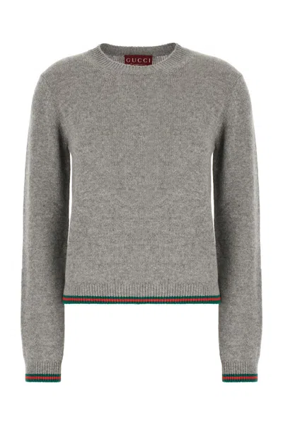 Gucci Sweaters In Grey + Red + Green | ModeSens