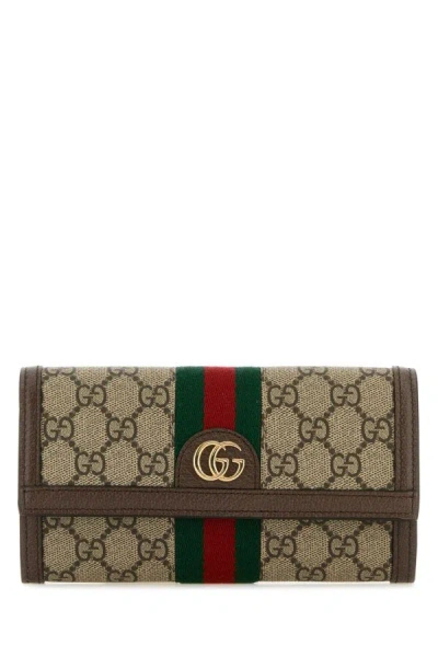 Gucci Women Gg Supreme Fabric Ophidia Wallet In Multicolor | ModeSens