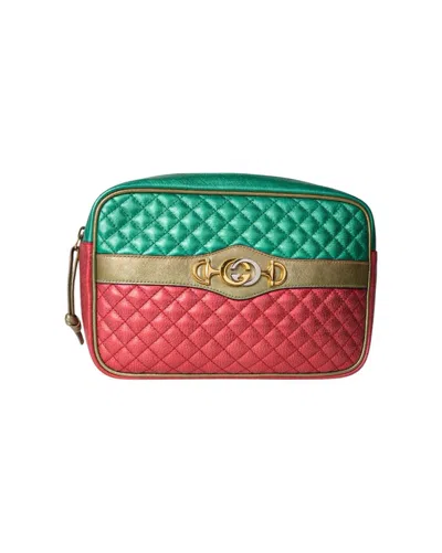 Gucci Zumi Quilted Camera Bag Laminated Tricolor In Red | ModeSens