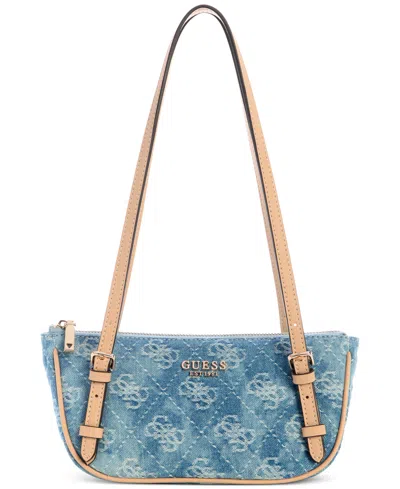 Guess Cerelia Small Shoulder Satchel In Denim Logo | ModeSens