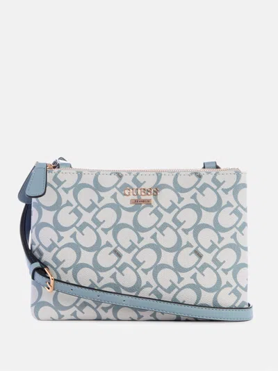 Guess Factory Akir Triple Compartment Logo Crossbody In Multi | ModeSens