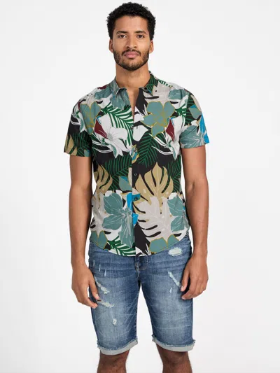 Guess Factory Kalani Palm Print Shirt In Multi | ModeSens