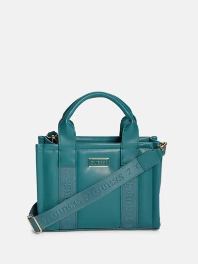 Guess Factory Millie Logo Puff Mini Tote In Blue | ModeSens