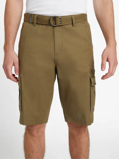 Guess Factory Taylor Belted Cargo Shorts In Green | ModeSens