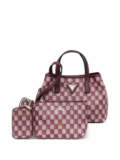 Guess Usa G Wave Tote Bag In Red | ModeSens