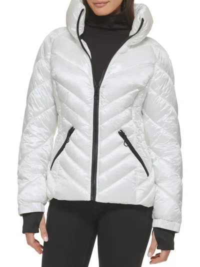 Guess Women's Quilted Puffer Jacket In White | ModeSens