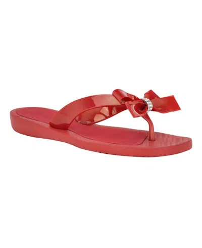 Guess Women's Tutu Eva Fashion Bow Detail Flip Flop Sandals In Red ...