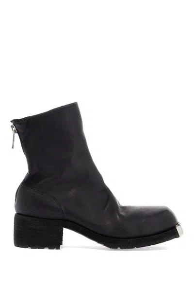 Guidi Black Horse Leather Boots With Side Zip And Metal Insert | ModeSens