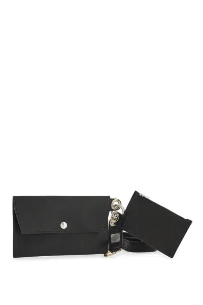 Guidi Black Kangaroo Leather Card And Phone Holder With Shoulder Strap ...