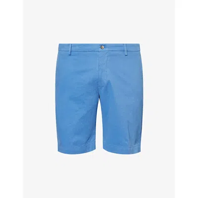 Hackett Mens Core Ken Regular-fit Stretch-cotton Shorts Sea Blue | ModeSens