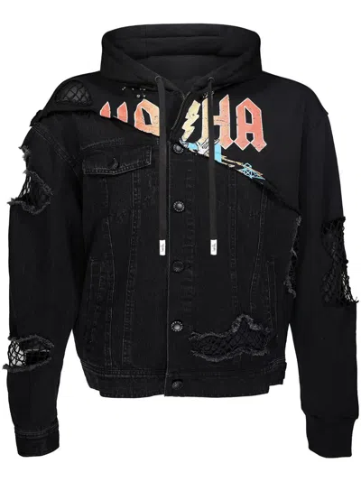 Haculla Crown Royale Hooded Denim Jacket In Black | ModeSens