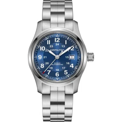 Hamilton Khaki Field Auto 42mm Blue Dial Stainless Steel Men's Watch ...