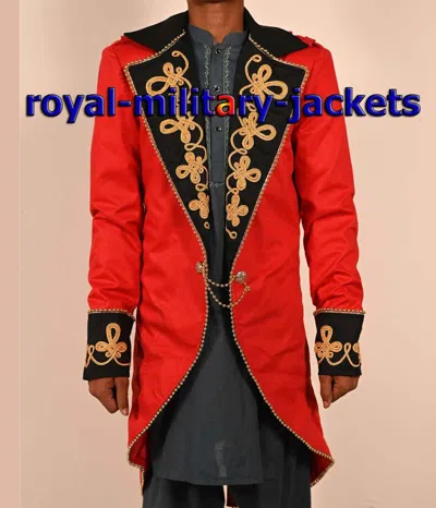 Pre-owned Handmade Men's Hugh Jackman The Greatest Showman Coat In Red ...