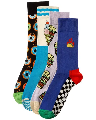 Happy Socks Set Of 4 Food Sock In Multi | ModeSens