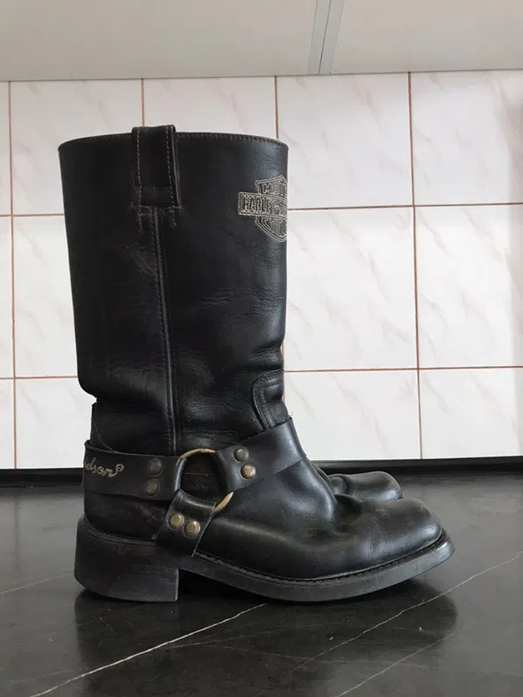 Pre-owned Harley Davidson X Vintage Harley Davidson Engineer Boots In ...