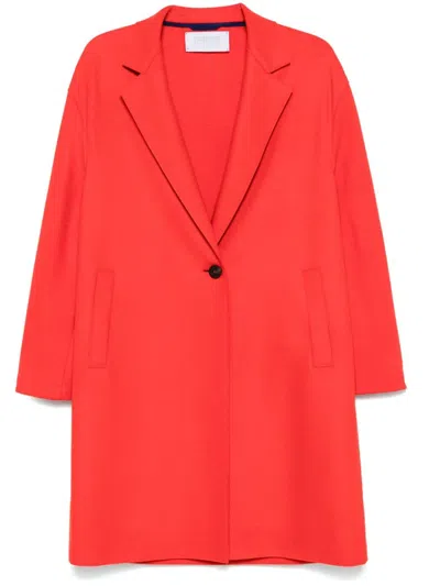 Harris Wharf London Felted Coat In Red | ModeSens