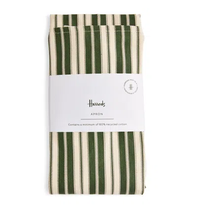 Harrods Cotton Striped Apron In Green | ModeSens