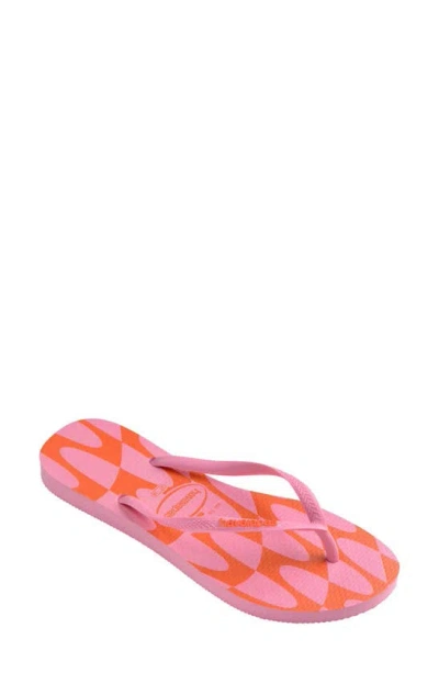 Havaianas Distorted Wave Flip Flop In Pink Lemonade | ModeSens