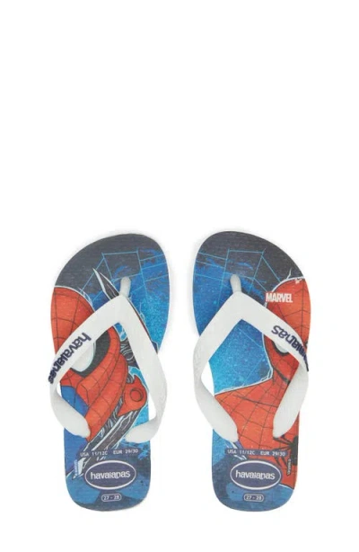 Havaianas Kids' Marvel Spider-man Flip Flop In White/ White | ModeSens