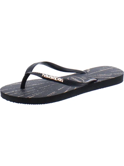 Havaianas Slim Womens Thong Slides Flat Sandals In Multi | ModeSens