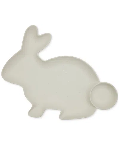 Haven 13.5" Easter Bunny Chip & Dip Tray In Natural With Black Speckles ...