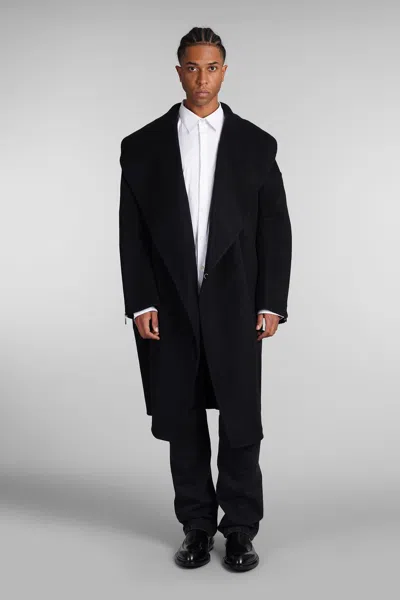 Helmut Lang Df Apex Cocoon Coat In Black Wool | ModeSens