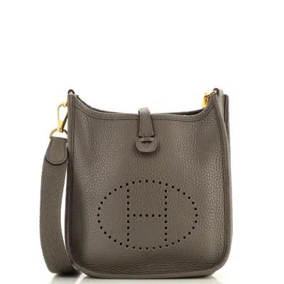 Pre-owned Hermes Evelyne Bag Gen Iii Clemence Tpm In Grey | ModeSens