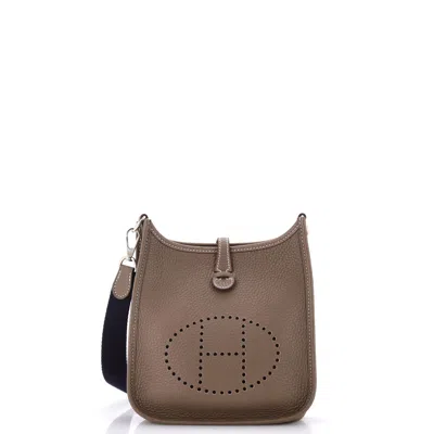 Pre-owned Hermes Evelyne Bag Gen Iii Clemence Tpm In Grey | ModeSens