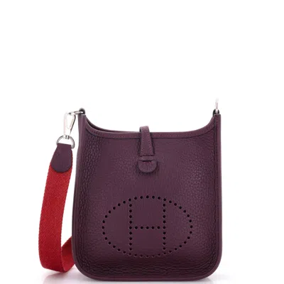 Pre-owned Hermes Evelyne Bag Gen Iii Clemence Tpm In Purple | ModeSens