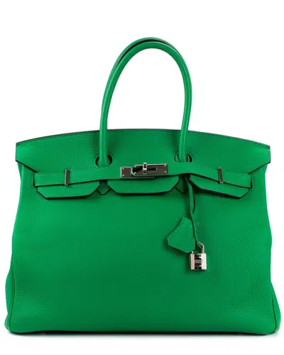 Hermes Hermès Green Leather Birkin 35 (authentic ) | ModeSens