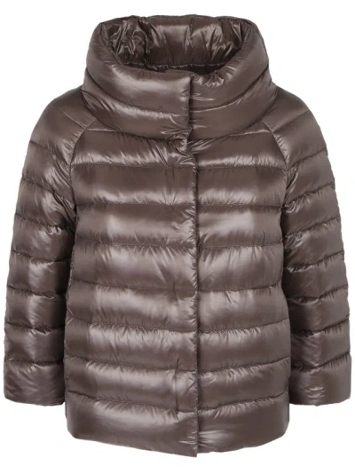 Herno Sofia Padded Jacket In Brown | ModeSens