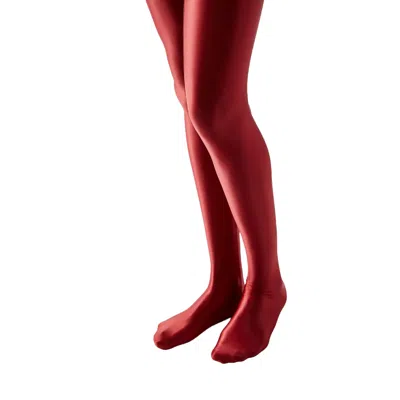 High Heel Jungle By Kathryn Eisman Women's Red Satin Finish Tights - Cherry | ModeSens