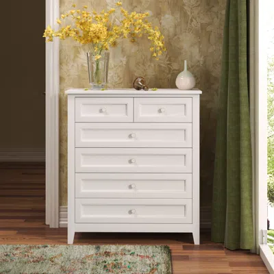 Hivvago 2 Small4 Large Drawers Solid Wood Free Standing Dresser For ...