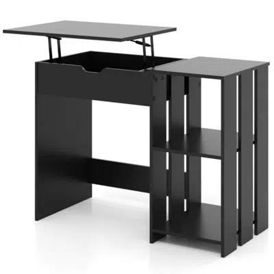 Hivvago Space Saving Computer Desk With Hidden Compartment And Open ...