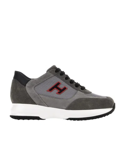 Hogan Interactive H Suede Sneakers In Gray | ModeSens