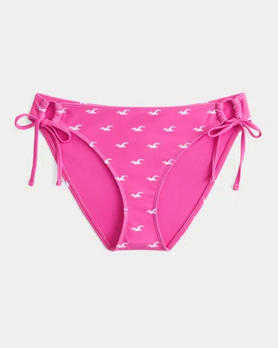 Hollister Side Tie Bikini Bottom In Pink | ModeSens