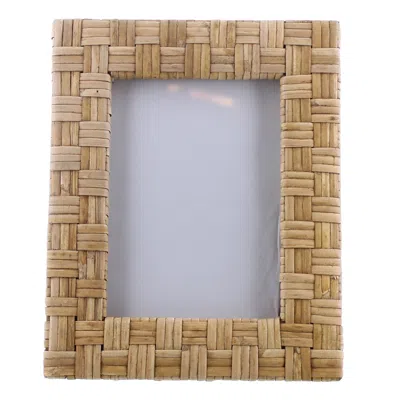 Homezia 5x7 Woven Bamboo Vertical Frame In Brown | ModeSens
