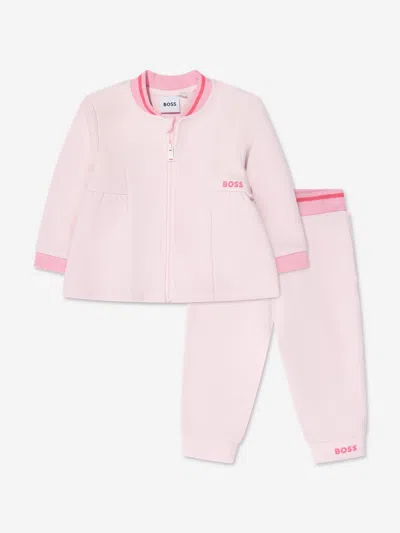 Hugo Boss Boss Baby Girls Logo Tracksuit In Pink | ModeSens