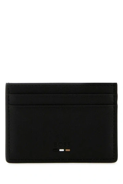 Hugo Boss Boss Men Black Leather Card Holder | ModeSens