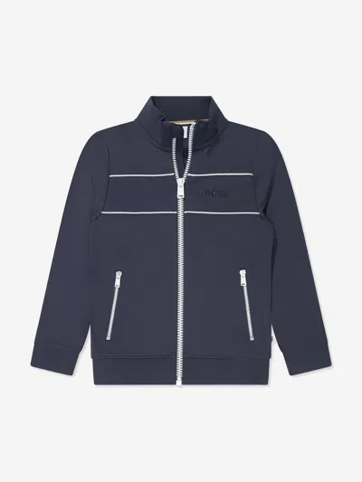 Hugo Boss Babies' Boys Zip Up Track Jacket In Blue | ModeSens
