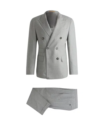 Hugo Boss Checked Wool Suit In Grey | ModeSens