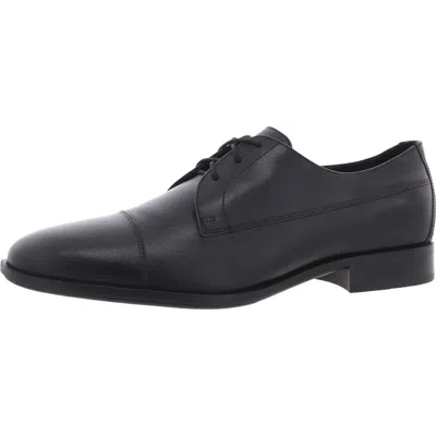 Hugo Boss Colby Mens Leather Lace Up Derby Shoes In Black | ModeSens