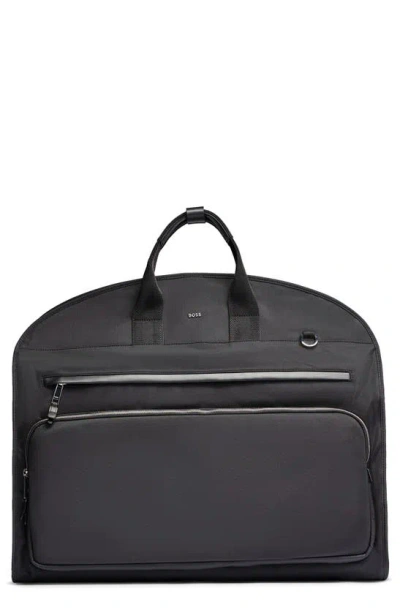 Hugo Boss Garment Bag In Structured Nylon With Shoulder Strap In Black ...