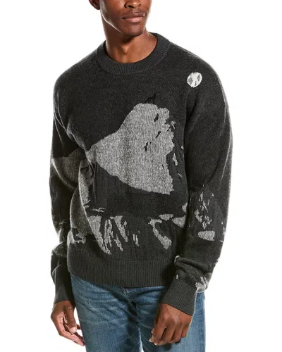 Hugo Boss Wool & Mohair-blend Crewneck Sweater In Grey | ModeSens