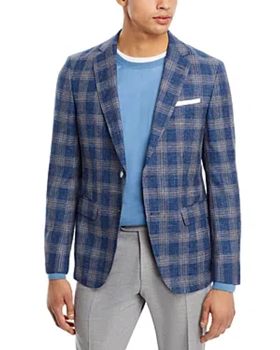 Hugo Boss Hutson Plaid Slim Fit Sport Coat In Open Blue | ModeSens