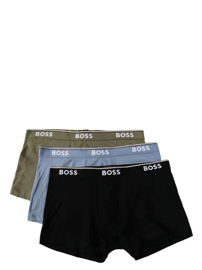 Hugo Boss Logo-waistband Boxers (pack Of Three) In Blue | ModeSens