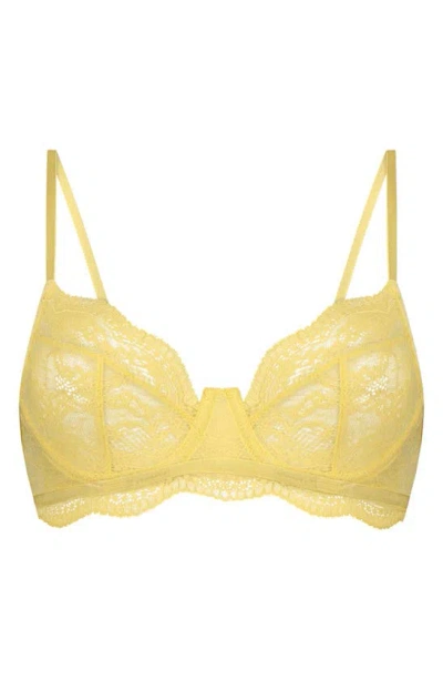 Hunkemoller Isabelle Lace Underwire Bra In Pale Banana | ModeSens