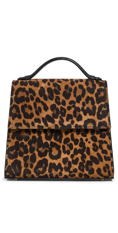 Hunting Season Small Top Handle Suede Bag Leopard In Brown | ModeSens