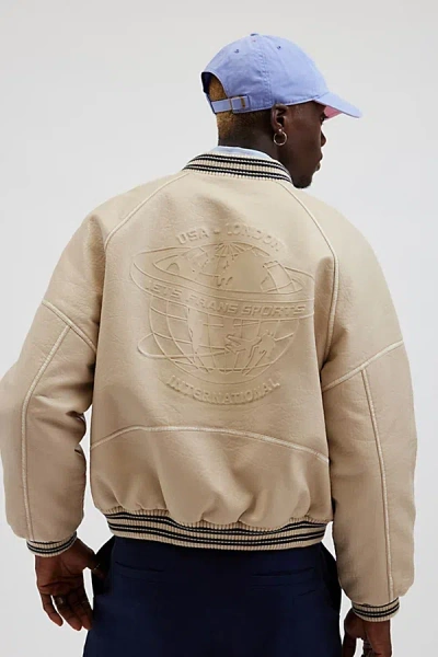 Iets Frans . … Avery Embroidered Varsity Jacket In Cream At Urban ...